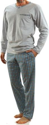 Sesto Senso Pyjama Homme Coton 100% - Ensemble 2 Pièces avec Pantalon Long et Haut Manche Longue - Pyjama Hiver Confortable, Doux et Respirant - Vêtements de Nuit