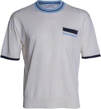 Paolo Pecora Homme, Tops, Blanc, Taille: XL T-shirt &agrave; manches courtes