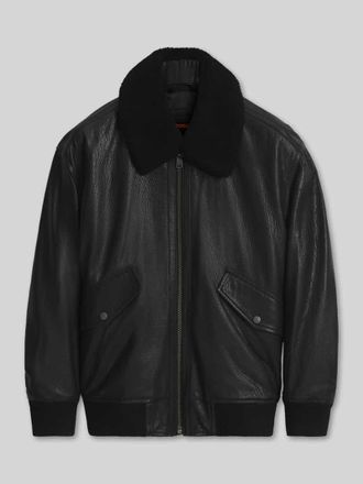 Boss Orange by Hugo Boss Regular Fit Lederjacke aus reinem B&uuml;ffelleder Modell Jopeak