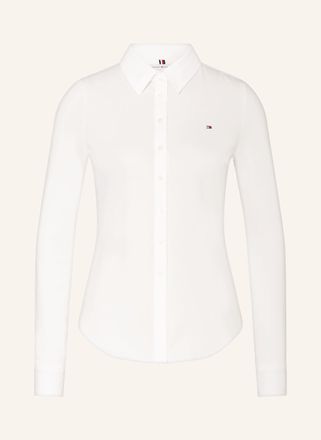 Tommy Hilfiger Hemdbluse Aus Piqu&eacute; weiss
