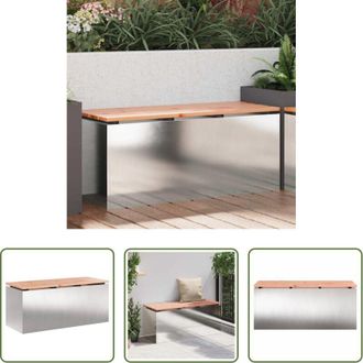 vidaXL vidaXL Au&szlig;enbank - Gartenbank Edelstahl 100 x 40 x 43 cm