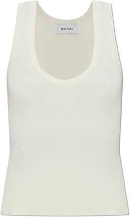 Matteau Femme, Tops, Beige, Taille: 40 FR Ribbed Tank