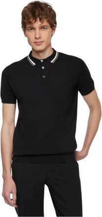Brooks Brothers Homme, Tops, Noir, Taille: L Polo en lin et coton