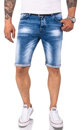 Rock Creek Herren Shorts Jeansshorts Denim Short Kurze Hose Herrenshorts Jeans Sommer Hose Stretch Bermuda Hose RC-2217 Blau W29