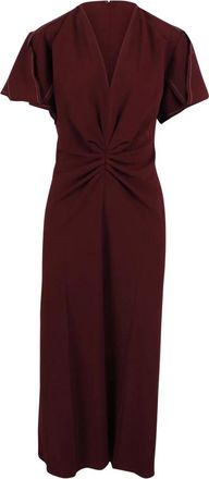 Victoria Beckham Femme, Robes, Rouge, Taille: 38 FR Eve Midi Dress