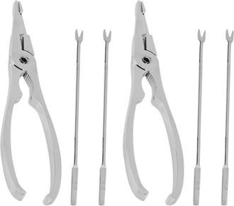 Hemoton Krabbencracker Set Edelstahl 6-Teilig Mit Krabbenwerkzeugen F&uuml;r Meeresfr&uuml;chte Und N&uuml;sse K&uuml;chenhelfer 7.1X1.5X0.2 Zoll