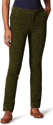 Amazon Essentials Pantalon Jambe Droite Longue Bi-Extensible Femme, Noir Vert Olive Impriméanimaux, 38