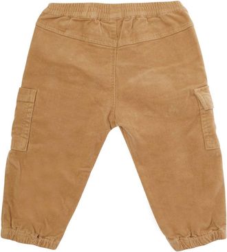 Moschino Cotton Blend With Logo Patch Cargo Pants - Brown