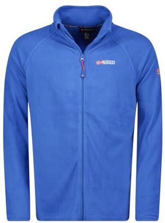 Geographical Norway Tug Men Fz - Polaire Fine Homme Chaude Zip - Veste Automne Hiver Printemps Chaud Hommes - Longues Manches Pull Fourrure Doux Confort Outdoor (Bleu Roy