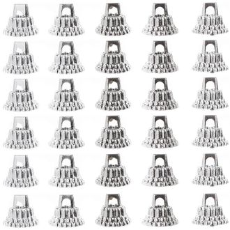 Angoily 200pcs Splitter Weihnachten Ornament Kappen, 0, 51 Zoll Runde Weihnachten Kleiderb&uuml;gel Kappen Ersatz f&uuml;r Baum Ball Ornamente