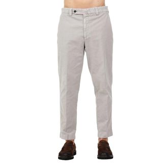 Berwich Pantalone over fit gamba ampia in velvet stretch - - Trousers - Herren - Grau - S