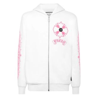 Philipp Plein Homme, Sweatshirts et sweats &agrave; capuche, Blanc, Taille: 2XL Zip-throughs