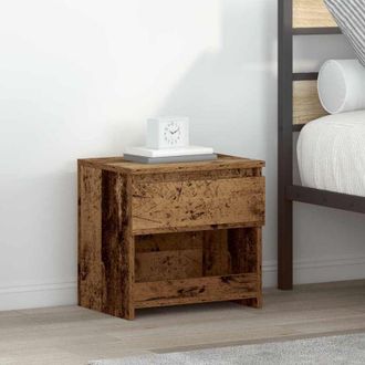 vidaXL Tables de chevet 2 pcs vieux bois 40x30x39 cm bois ing&eacute;nierie - Vidaxl
