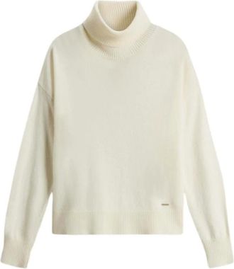 Woolrich Femme, Pulls, Beige, Taille: 38 FR Comfort Wool Cash Turtleneck