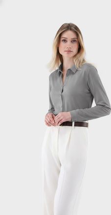 van Laack Hemdbluse aus Jersey tailliert