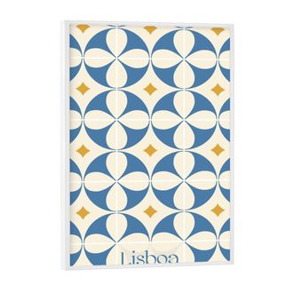 artboxONE Poster mit weiem Rahmen 18x13 cm Stdte Lisboa - Lissabon - Fliesen - Bild Portugal kachel Lisboa