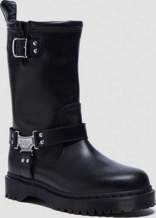 Dr. Martens Anistone Hohe Leder Biker Stiefel in Schwarz, Größe: 36