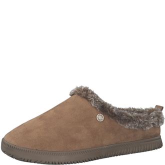 s.Oliver Damen Pantoffeln zum Reinschlüpfen Flauschig, Braun (Cognac), 37 EU