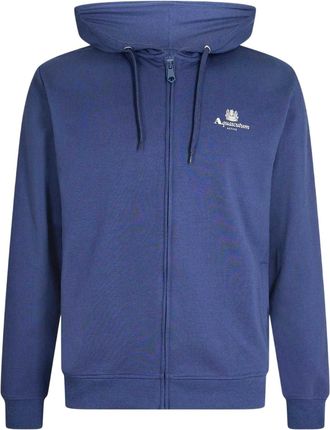 Aquascutum Hoodie mit durchgehendem Rei&szlig;verschluss f&uuml;r Herren, Regul&auml;r (Marine)
