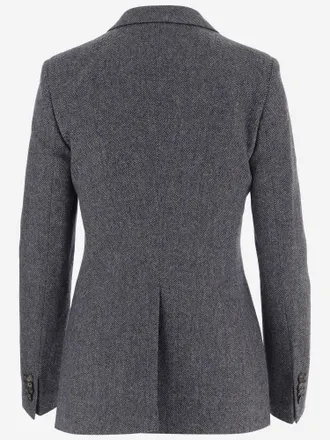Tagliatore Womens Jacket Wool And Cashmere Black