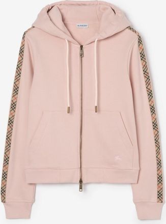 Burberry Hoodie zipp&eacute; en coton avec Check, Size: XXL