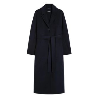 Max Mara Femme, Manteaux, Bleu, Taille: 38 FR Manteau &Eacute;vas&eacute; en Laine