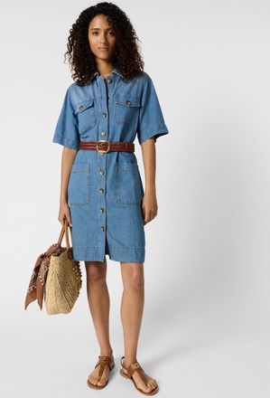 Gerard Darel Robe droite en denim &agrave; poches - RANI - Jeans
