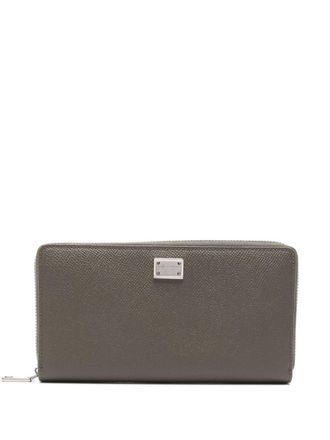 Dolce & Gabbana Portemonnaie mit Logo-Schild - Grün