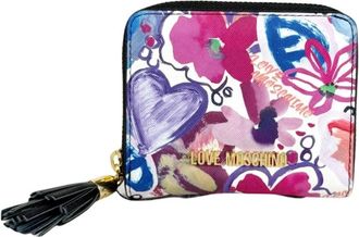 Love Moschino Femme, Accessoires, Multicolore, Taille: ONE Size Petit portefeuille imprim&eacute;