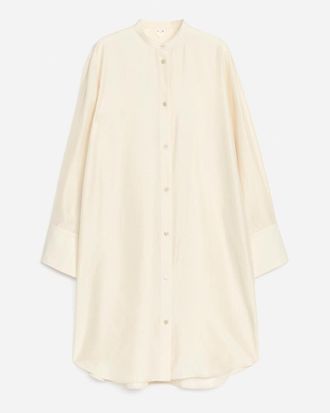 Arket Langes Seidenhemd -Beige