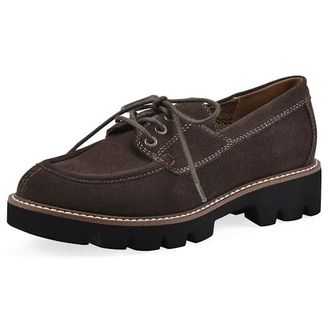 White Mountain White Mountain Mocassins &agrave; lacets Gino pour femme, Daim marron coco, 39.5 EU Large