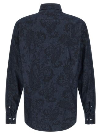 Etro Paisley Ramage Denim Shirt - Navy