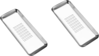 Amosfun 2st Ingwerm&uuml;hle Aus Edelstahl Ingwer-knoblauch-reibe Lebensmittelreibe Rostfreie Knoblauchreibe Mikroebene Reibe Wurzelgem&uuml;sem&uuml;hle Handk&auml;sereibe Handr