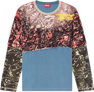 Diesel T-Besh-Camou T-Shirt - Blau