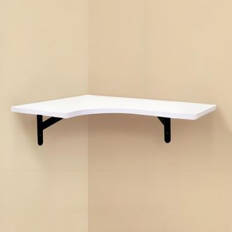 Generic Eckregal mit Metallhalterung, Wandhalterung for Wohnzimmer, Schlafzimmer, Arbeitszimmer, K&uuml;che(A)