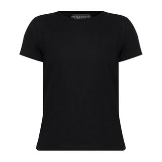 Tom Ford Cotton T-Shirt - - Tops - Damen - Schwarzk - 2XS