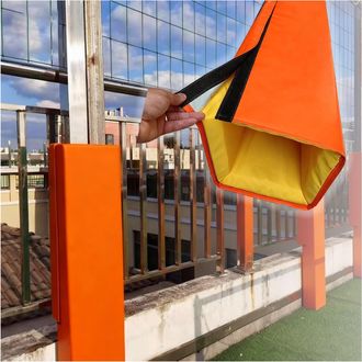 Generic Basketball Pfostenpolster Polsterung for Au&szlig;enpfosten, Weiche Schaumstoffpolsterung, 1,8 M, Pfostenschutz, Umschlie&szlig;t Quadratische S&auml;ulen(Orange,11.5x