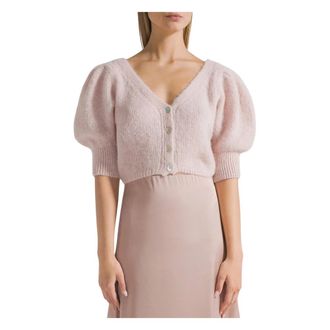 Americandreams Americandreams, Femme, Pulls, Rose, Taille: 44 FR Cardigan Doux en Alpaga