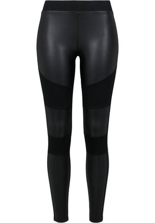 Urban Classics Damen Ladies Fake Leather Tech Yoga-Hose Leggings, Schwarz (Black 00007), W(Herstellergr&ouml;&szlig;e: 3XL)