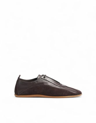 NA-KD Sneaker aus Leder in Braun