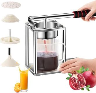 Generic Presse-Agrumes Manuel, Presse Fruits en Acier Inoxydable Heavy Duty, Filtre 10,5 cm, Extraction Rapide de Jus 3s, Entonnoir Amovible pour Cuisine Mais