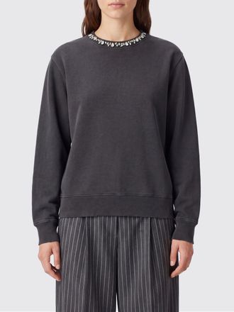 Golden Goose Sweat-shirt col rond en coton orn&eacute; de cristaux