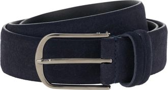 Boggi Milano Homme, Accessoires, Bleu, Taille: 95 CM Ceinture en daim imprim&eacute;