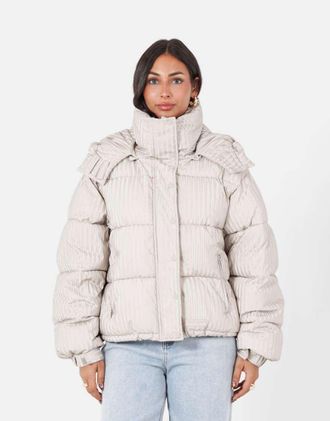 Sixth June Iridescent - Oversize-Steppjacke in Beige-Neutral