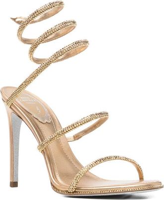 Rene Caovilla Jeweled Strappy Sandal - Gold