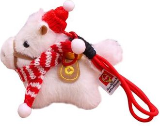 Generico Pendentif pour porte-monnaie | Porte-cl&eacute;s en peluche compact ann&eacute;e du cheval 2026 - Porte-cl&eacute;s pendentif cheval pour sac &agrave; dos - Pour mari, fils, fill