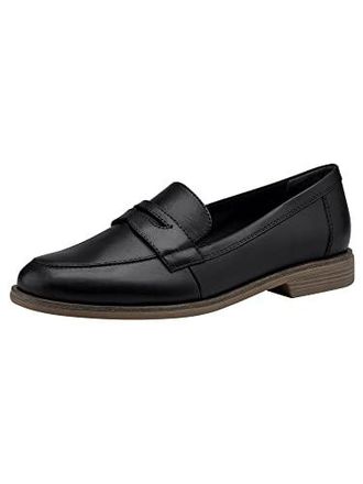 Tamaris Femme Chaussures Basses, Dame Mocassin,Chaussons,Chaussures daffaires,Chaussures de Costume,Loafer,élégant,Black Leather,37 EU