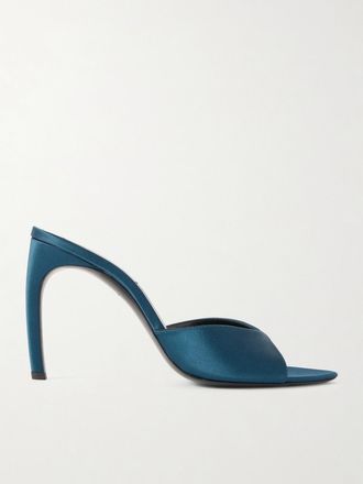 Victoria Beckham Harlow Mules Aus Satin - Blau