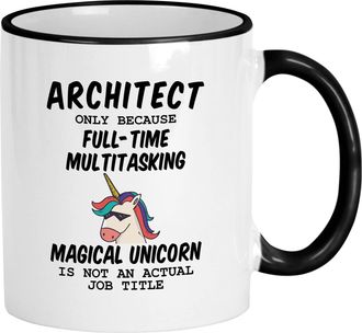 IUBBKI Funny Architect Mugs 11 Oz Architecture Work Kaffeetasse, weil Unicorn IsAn Actual Job Title ist