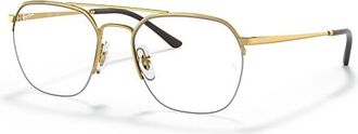 Ray-Ban Rb6444 Optics Arista Gold Fassung Klar Glas Polarisiert 51-18